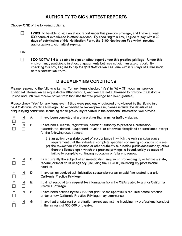 CBA - Images of the Notification Form